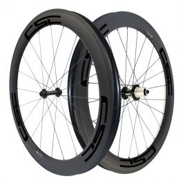 700C 60mm Clincher Tubular Tubeless Carbon Bicycle Road Wheels Powerway ...